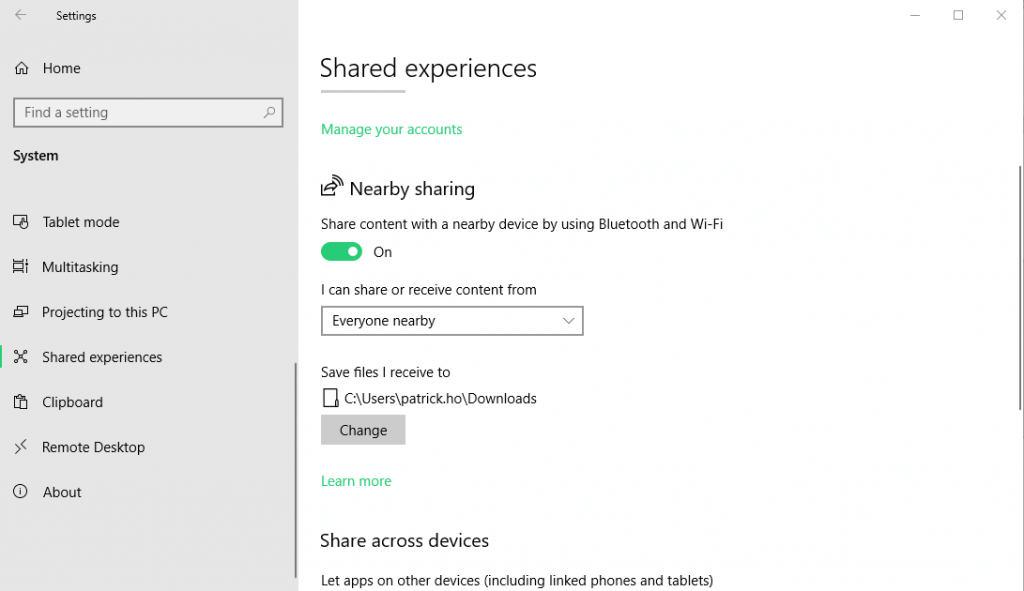 How to share files wirelessly in Windows 10 – Delphina – IT Services